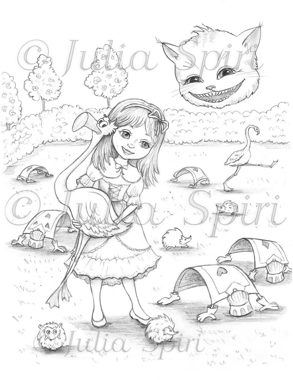 alice in wonderland coloring pages to print