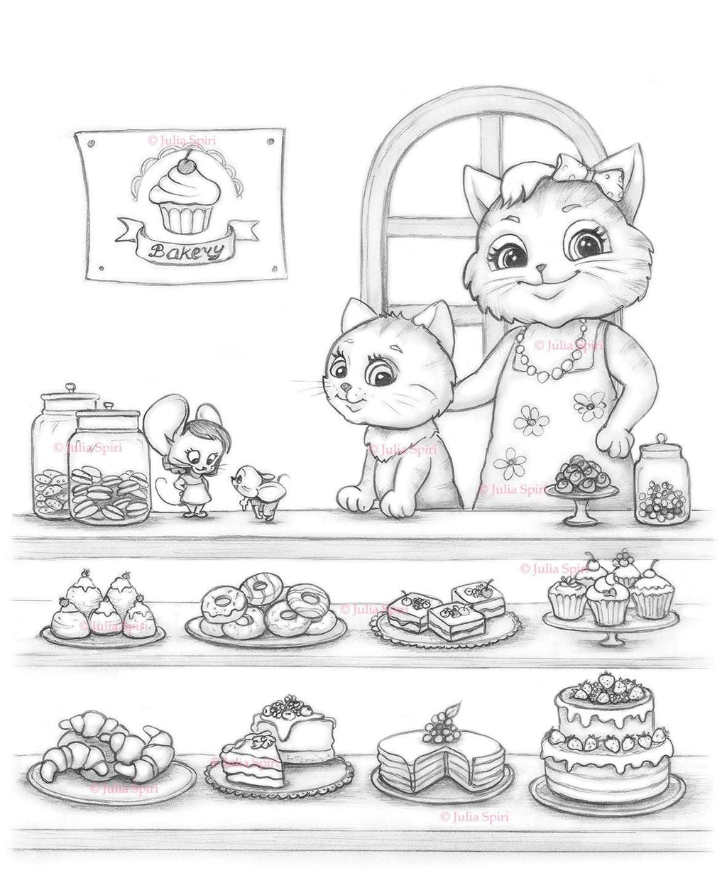 coloring pages bakery