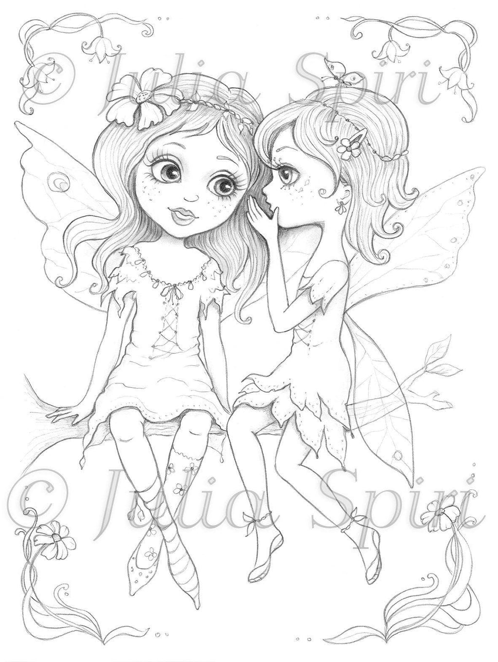 cute fairy coloring pages printable