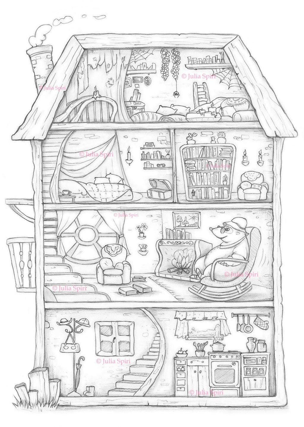 coloring pages of home