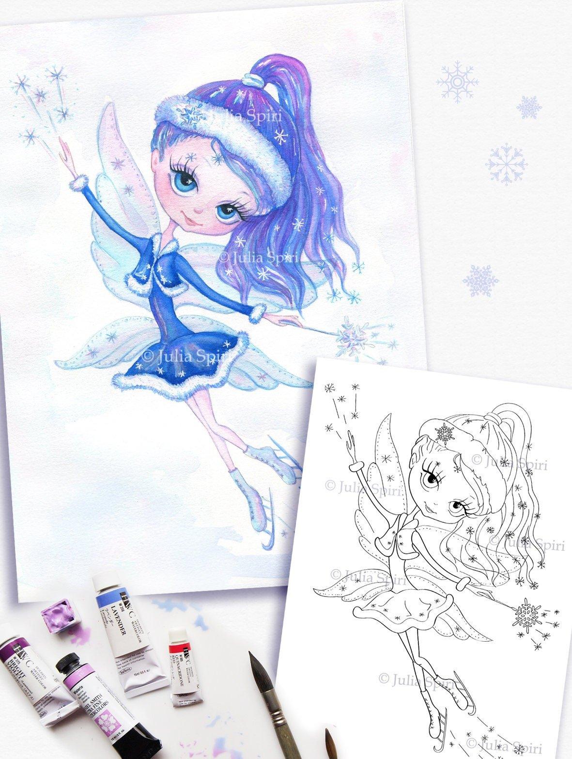 snow fairy coloring pages